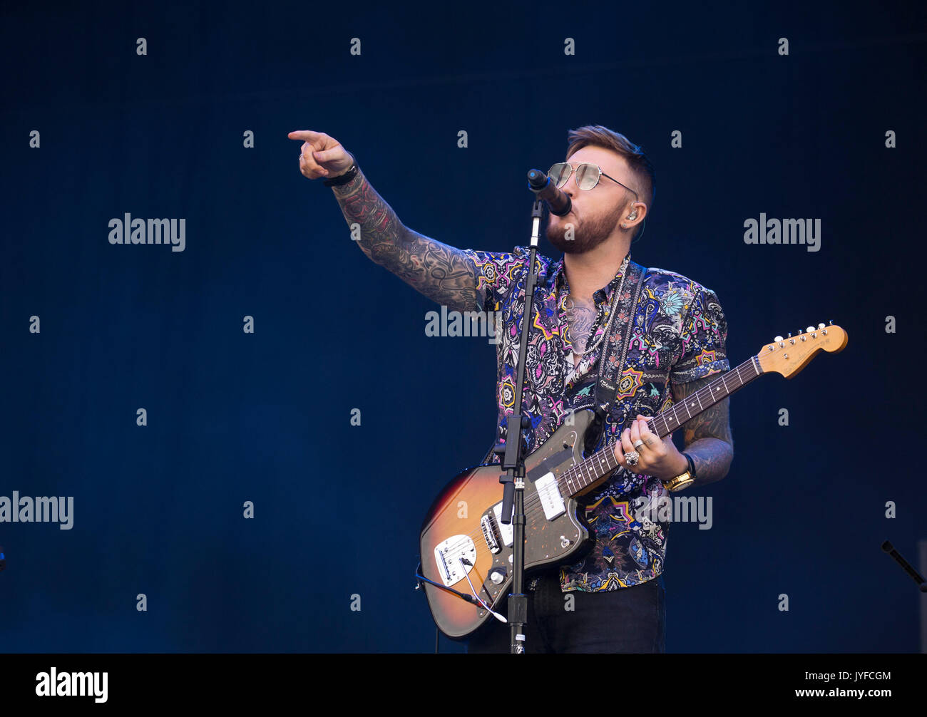 James Arthur performs on the Supervene Stage during V Festival at ...
