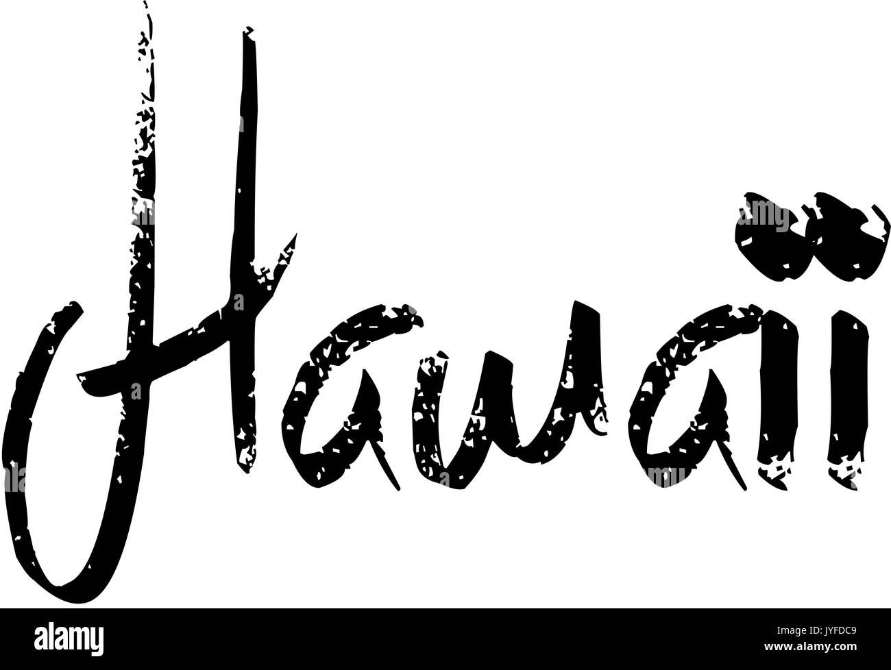 Hawaii text sign illustration on white background Stock Photo - Alamy