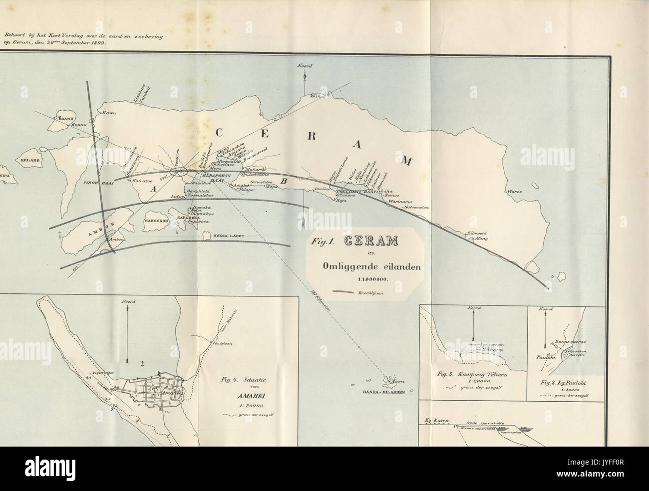 1899 Seram Earthquake map Stock Photo - Alamy