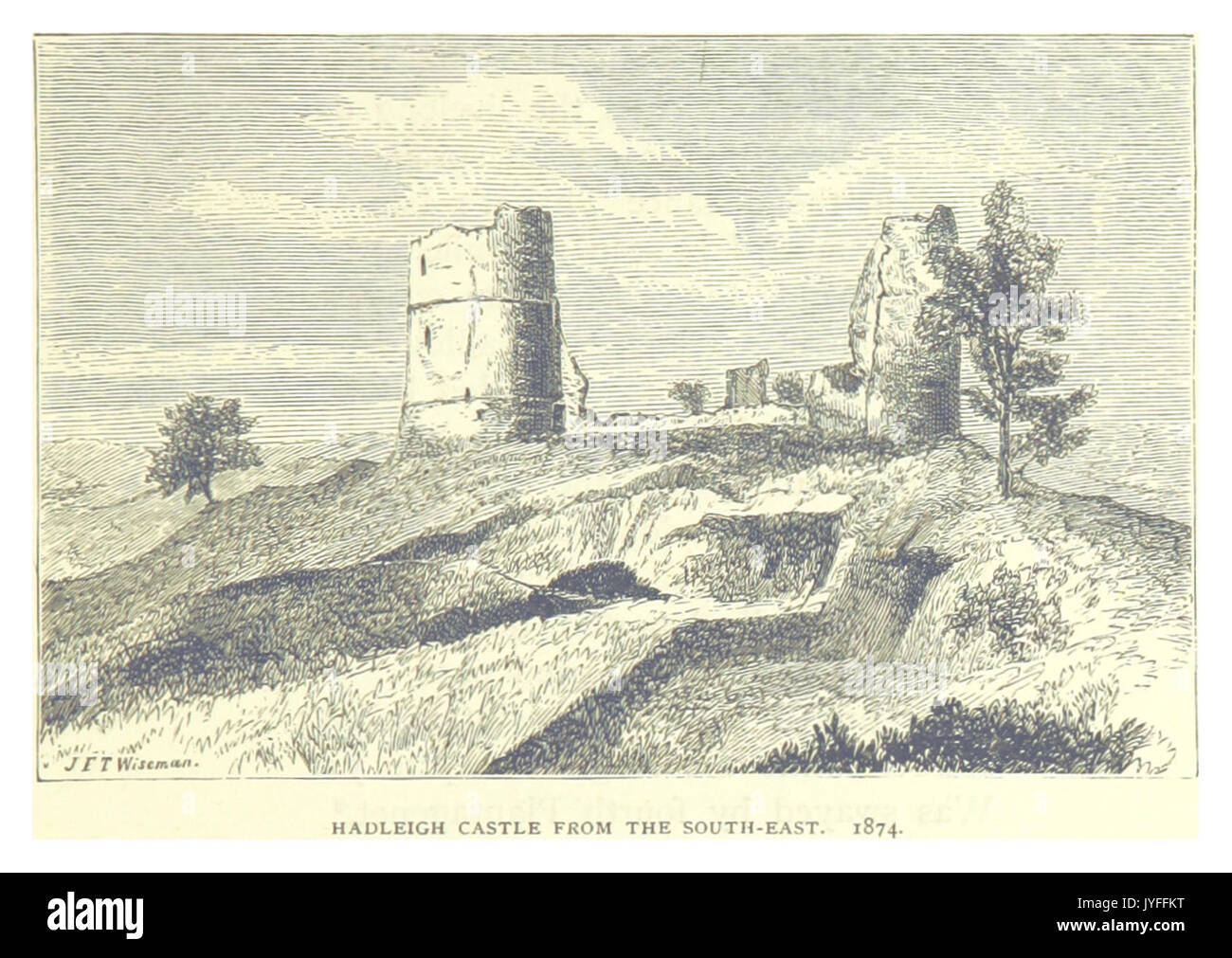 HADLEIGH CASTLE FROM THE SOUTH EAST (1874 Stock Photo - Alamy
