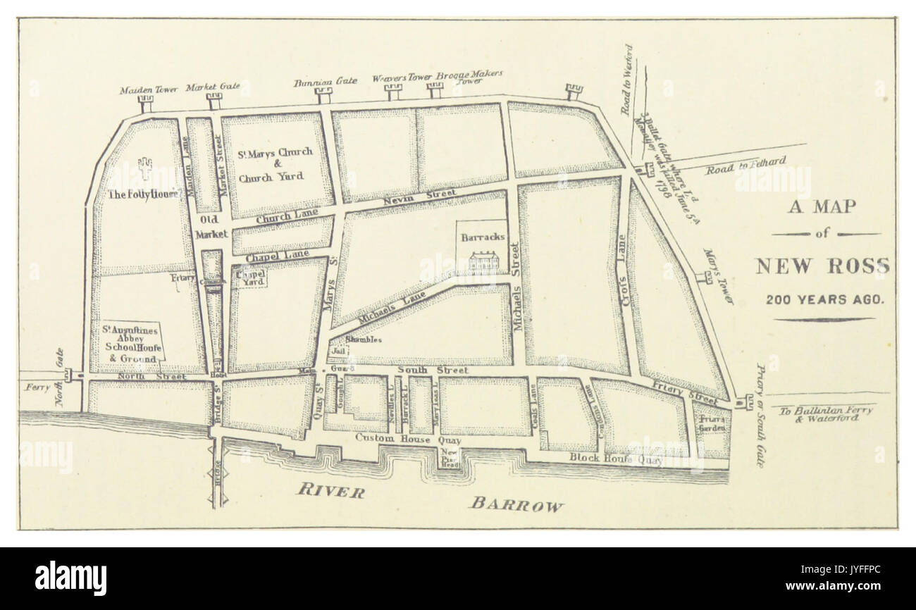 Murphy 1883 p223 map of new ross hi-res stock photography and images ...
