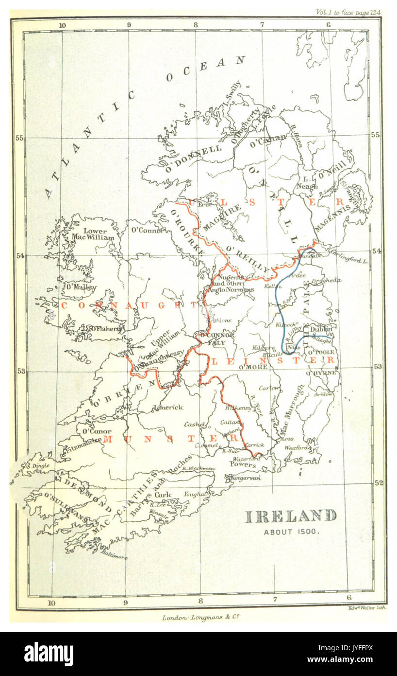 Ireland 1500 map hi-res stock photography and images - Alamy
