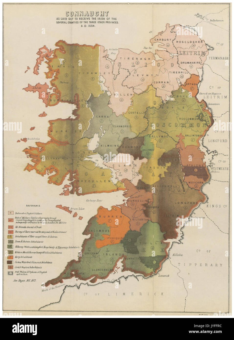 PRENDERGAST(1870) p 438 Map of Connaught, as laid out to receive the ...