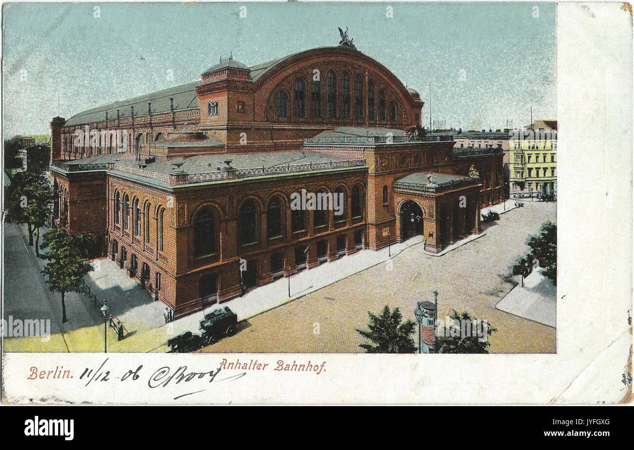 19061211 berlin anhalter bahnhof Stock Photo - Alamy