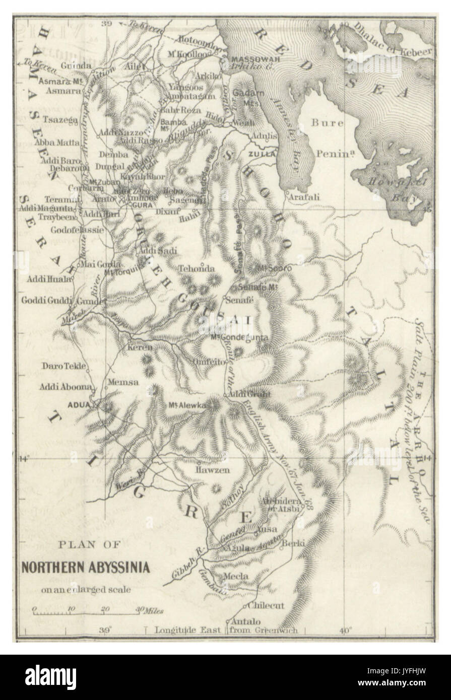 Old map abyssinia hi-res stock photography and images - Alamy
