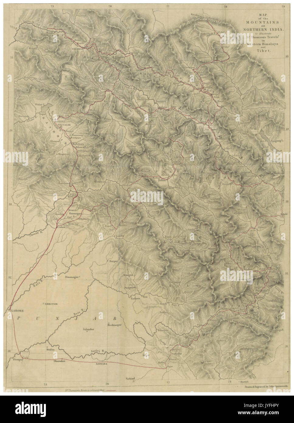 Thomson Map Of India High Resolution Stock Photography and Images - Alamy