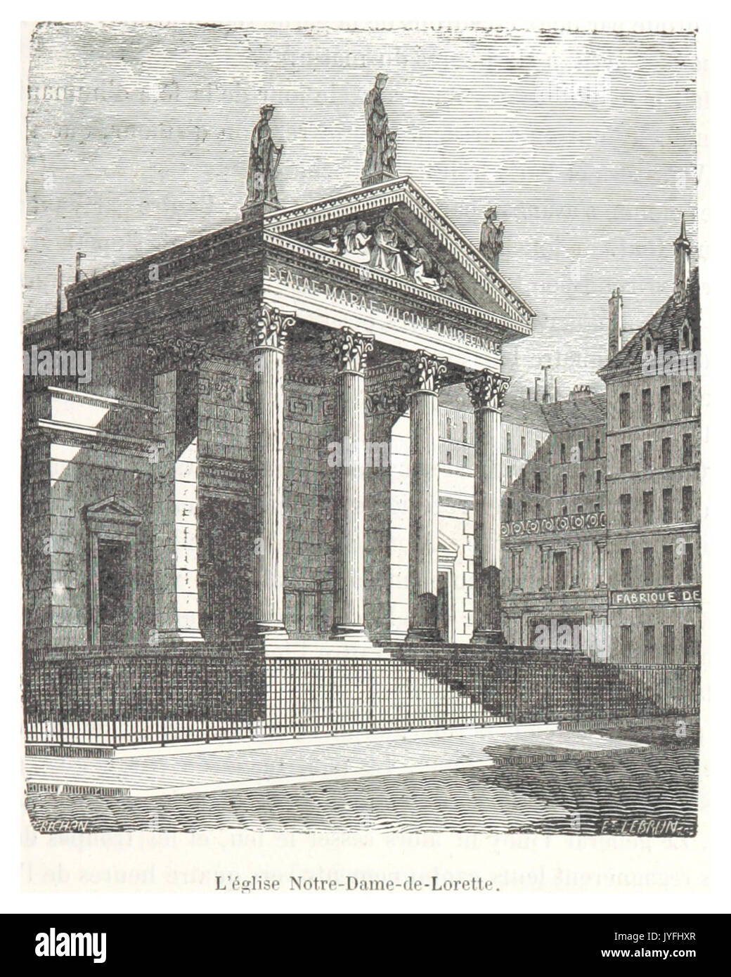 ROUQUETTE(1871) p257 L'eglesie Nore Dame de Lorette Stock Photo - Alamy