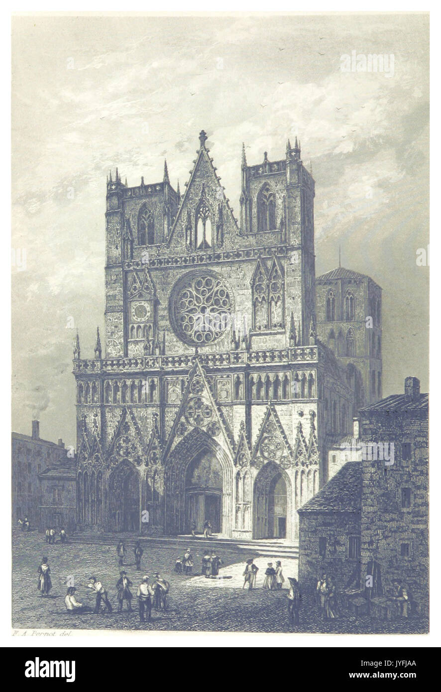 MALTE BRUN(1856) 8.012 CATHEDRALE DE LYON Stock Photo - Alamy