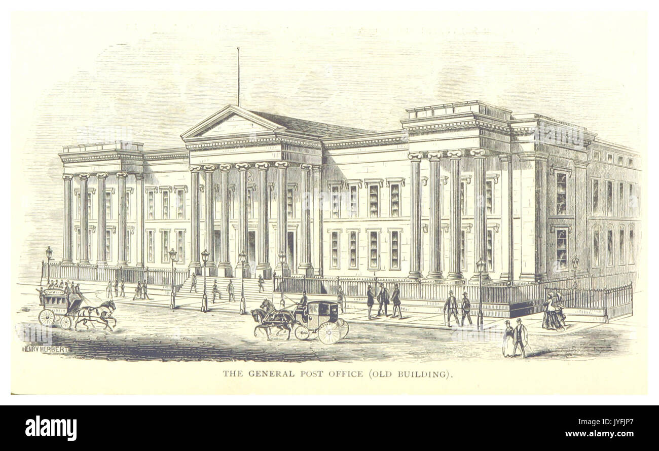 LONDON ILLUSTR(1873) p2.114 THE GENERAL POST OFFICE (OLD BUILDING Stock ...