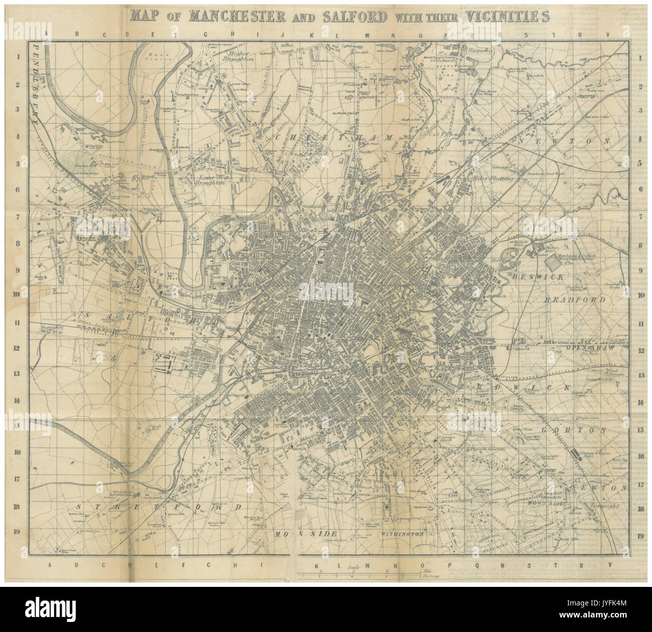 Manchester map hi-res stock photography and images - Alamy