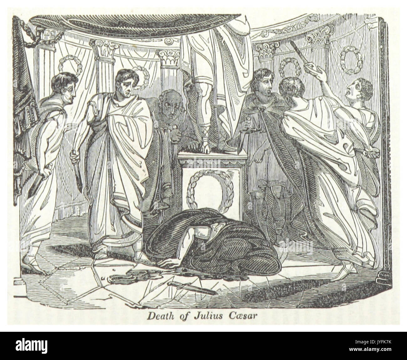 The death of julius caesar in the senate hi-res stock photography and ...