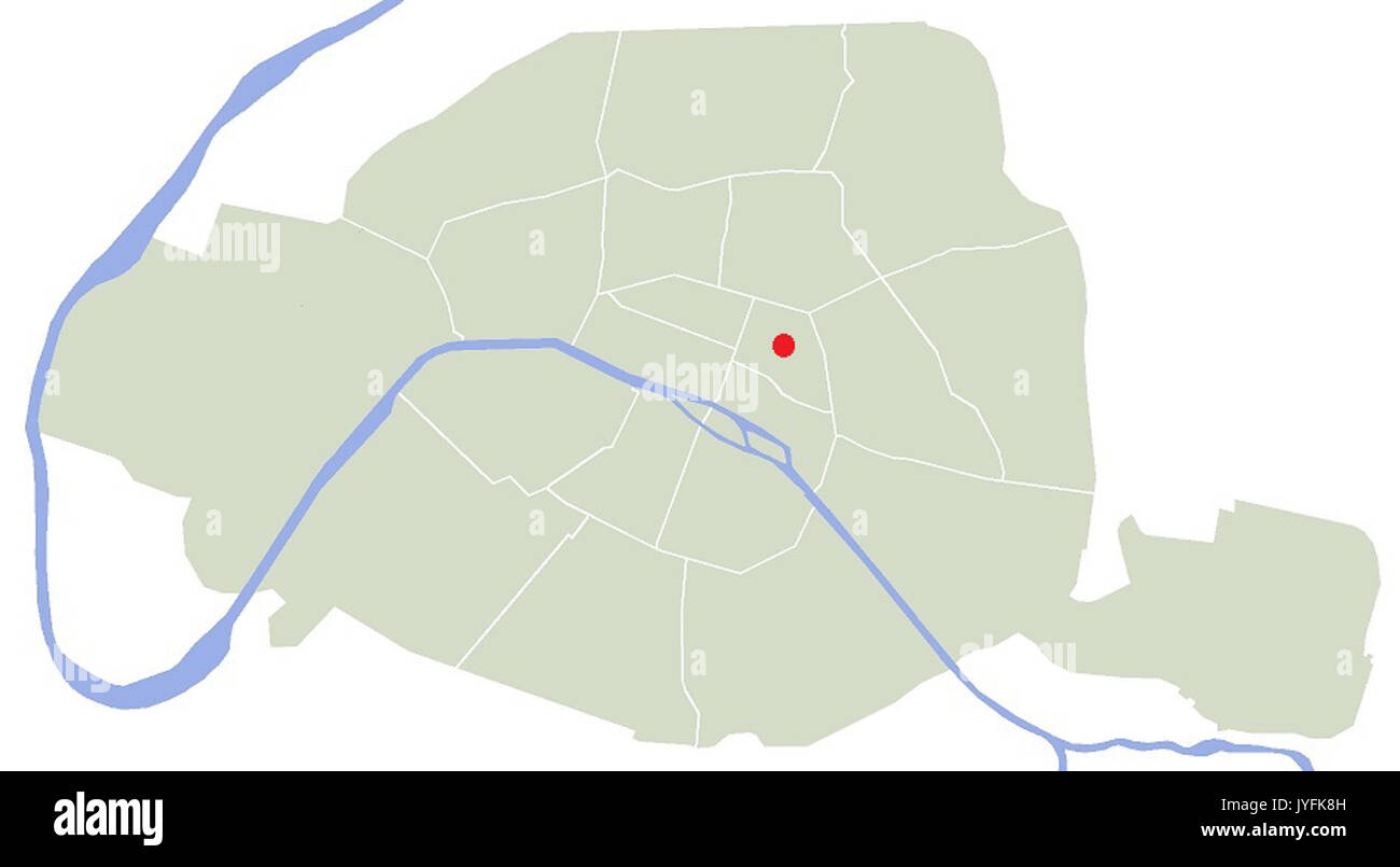 Arrondissements map paris hi-res stock photography and images - Alamy