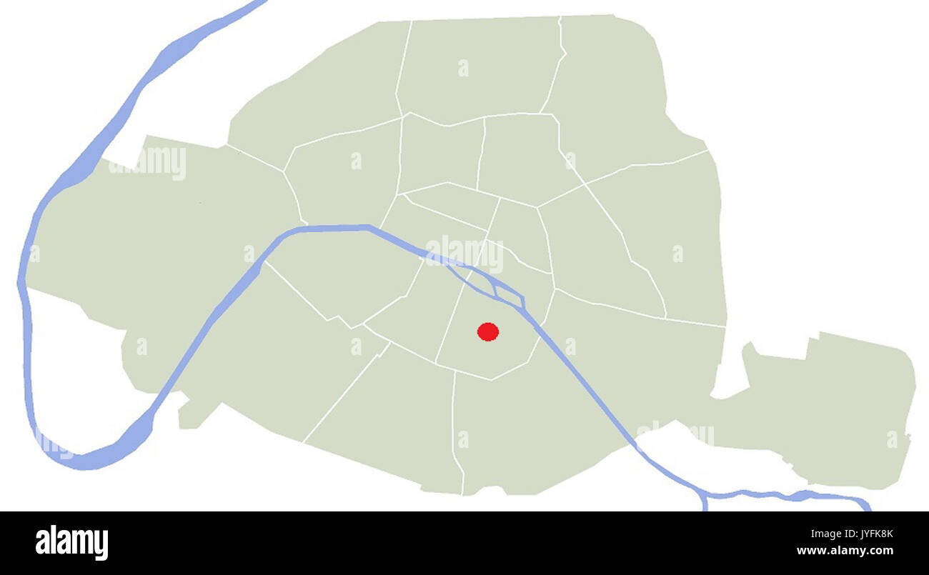 Arrondissements map paris hi-res stock photography and images - Alamy