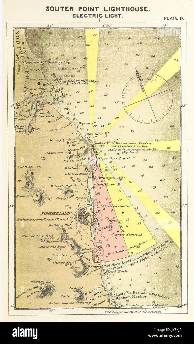 ELLIOT(1875) p145 Plate IX. Souter Point, chart of vicinity Stock Photo ...