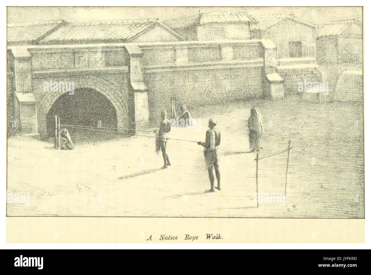 GRIERSON(1885) p208 A NATIVE ROPE WALK Stock Photo - Alamy