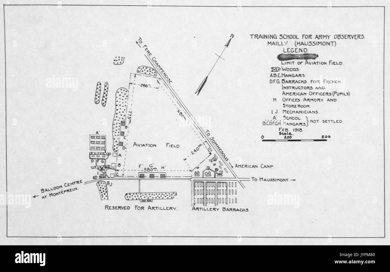 3d Artillery Aerial Observation School Location Map Stock Photo - Alamy