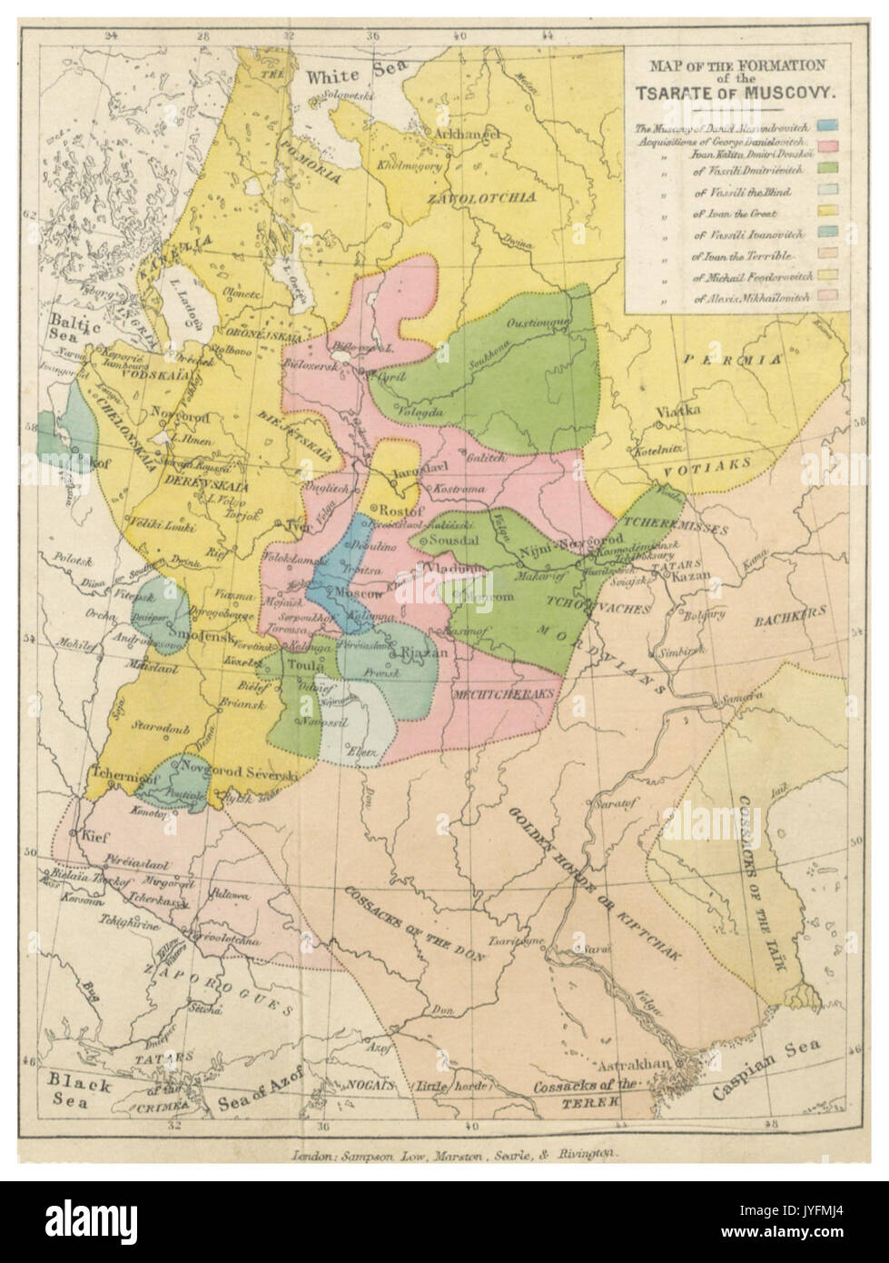 RAMBAUD(1879) p1.418 MAP OF THE TZARATE Stock Photo - Alamy
