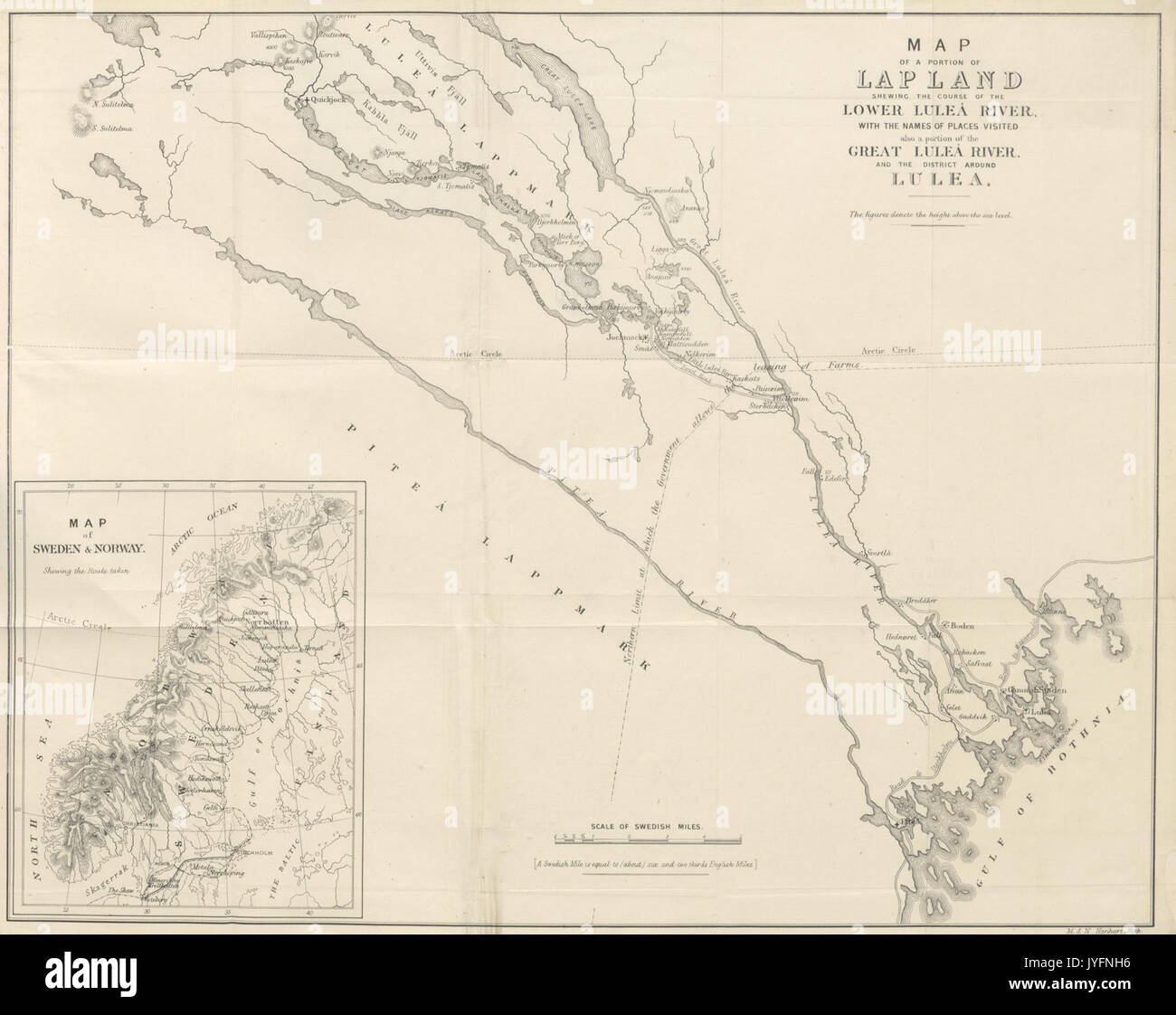 Map of lapland hi-res stock photography and images - Alamy