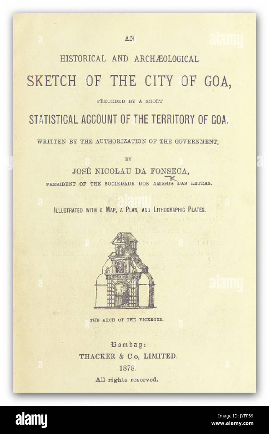 Old map of goa hi-res stock photography and images - Alamy