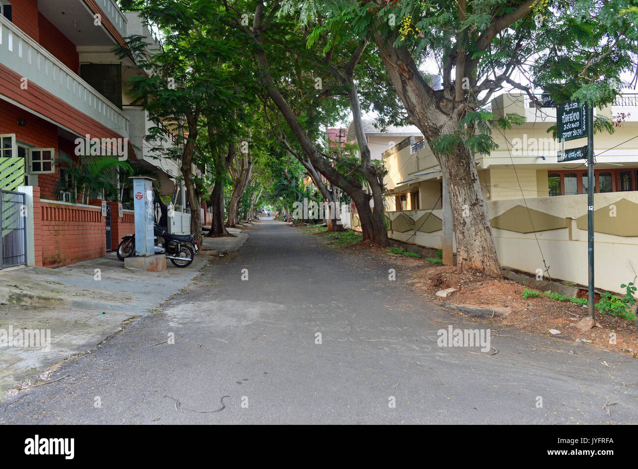 A street in Gokulam, Mysore Stock Photo - Alamy