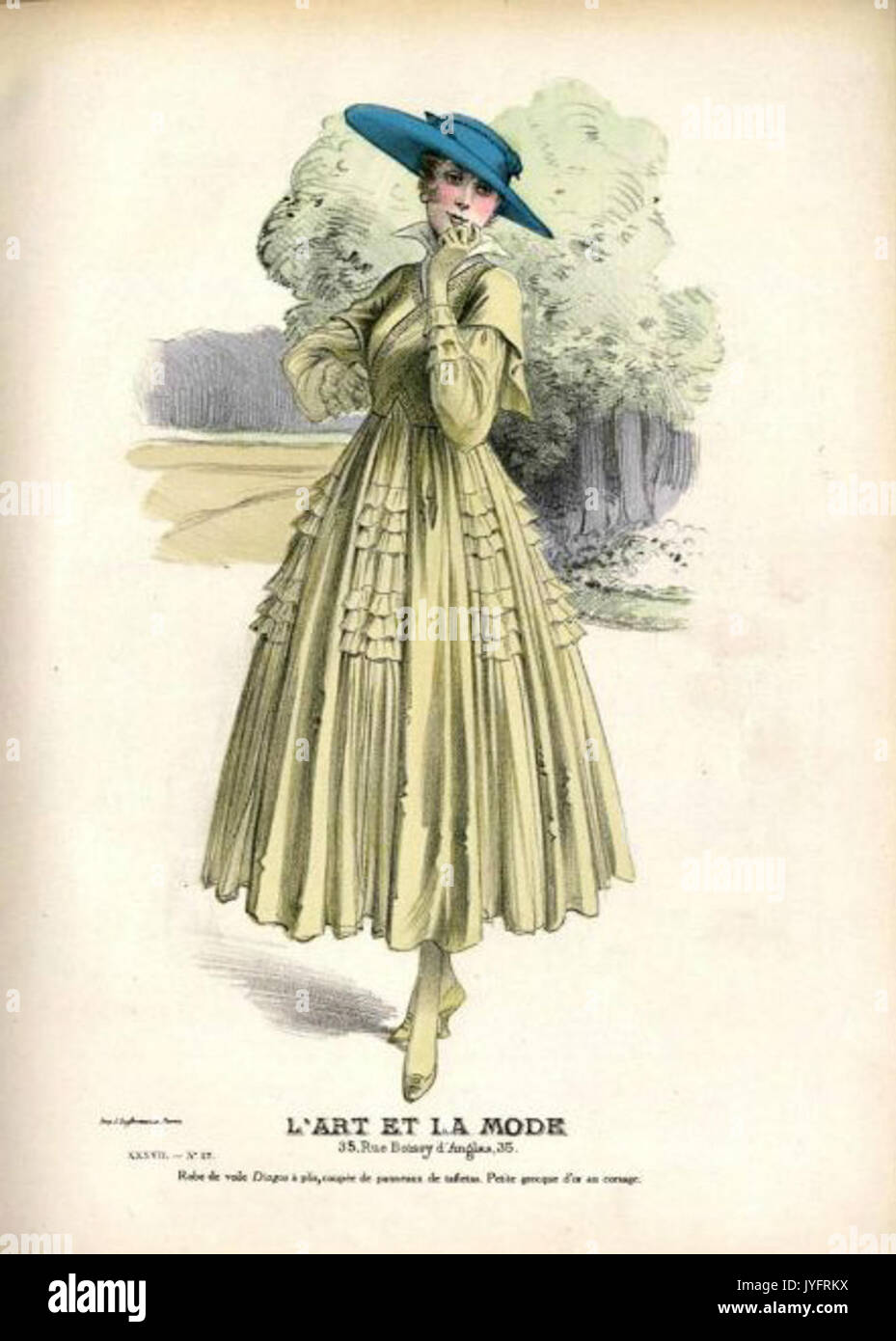 War crinoline, L'Art et la Mode, 1916 Stock Photo - Alamy