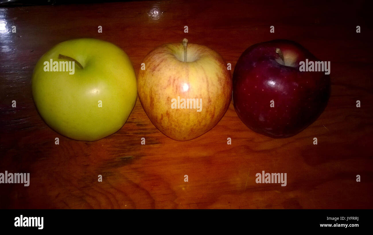 A photo with apples of different color Stock Photo - Alamy