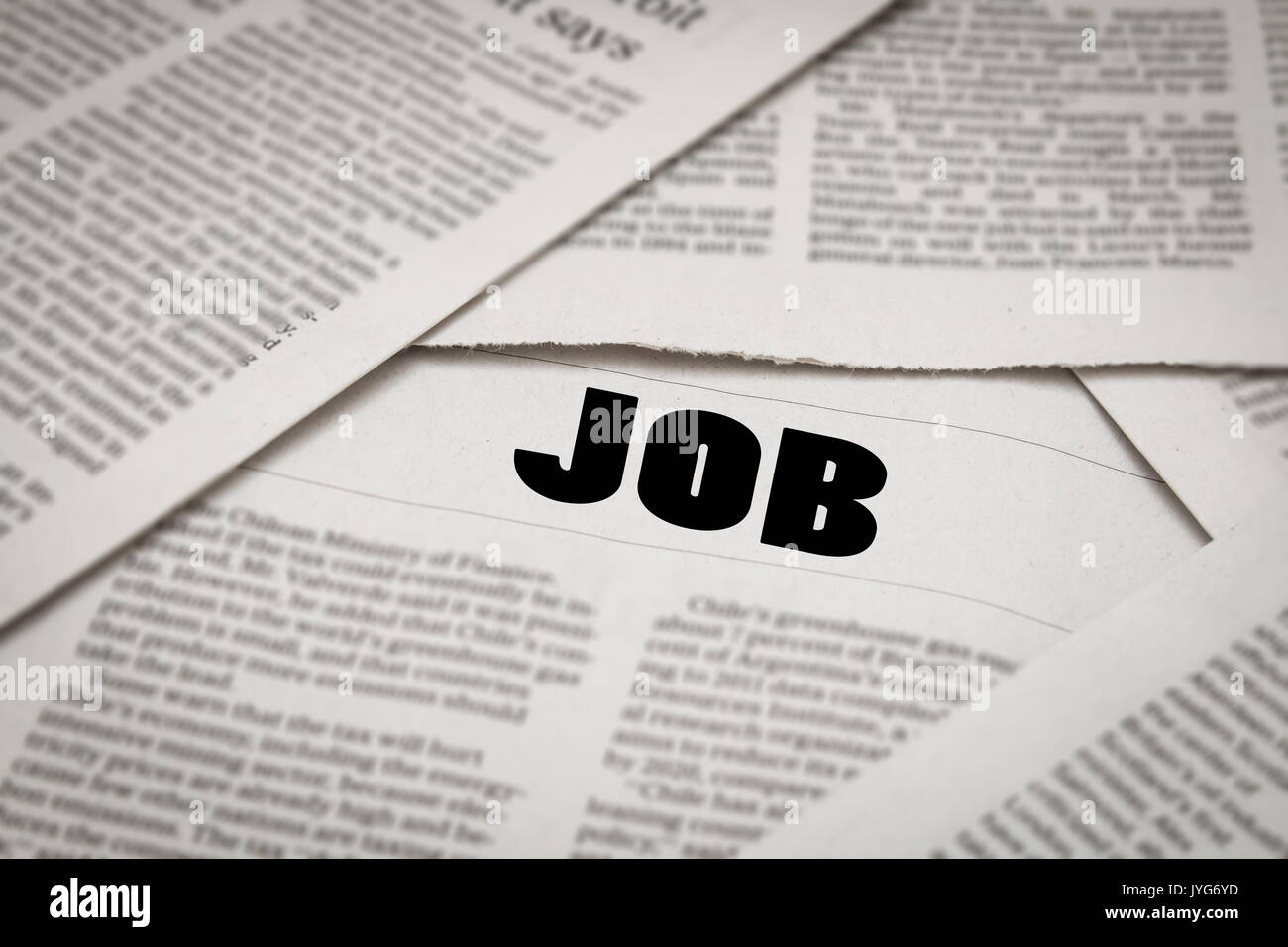 job search on newspaper Stock Photo - Alamy