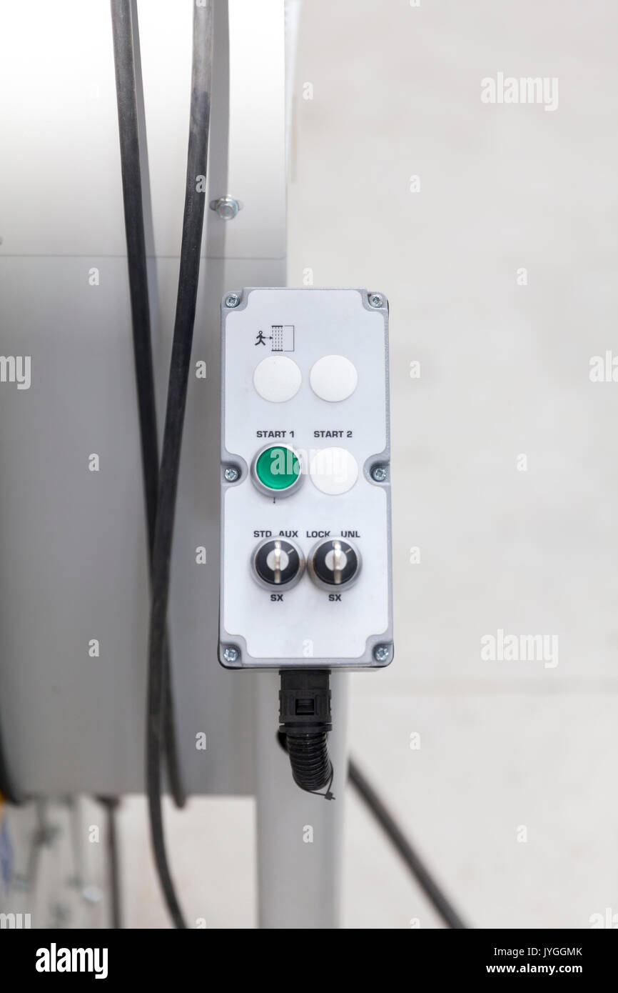 Switch on the power button on the bottom hi-res stock photography and ...