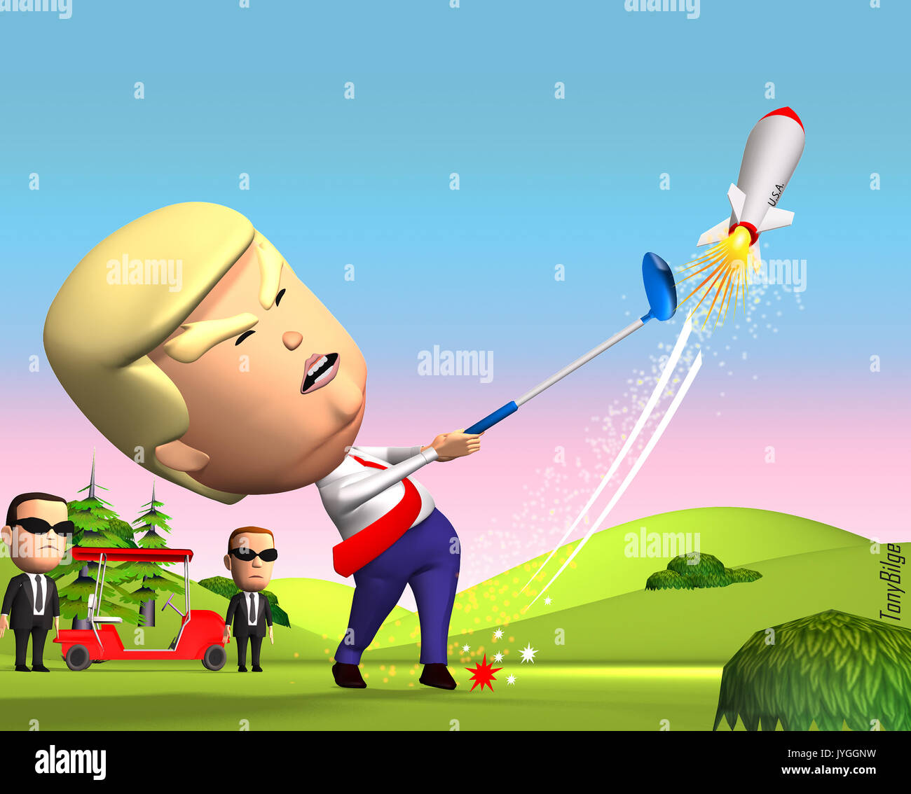 Donald trump political cartoon hi-res stock photography and images - Alamy
