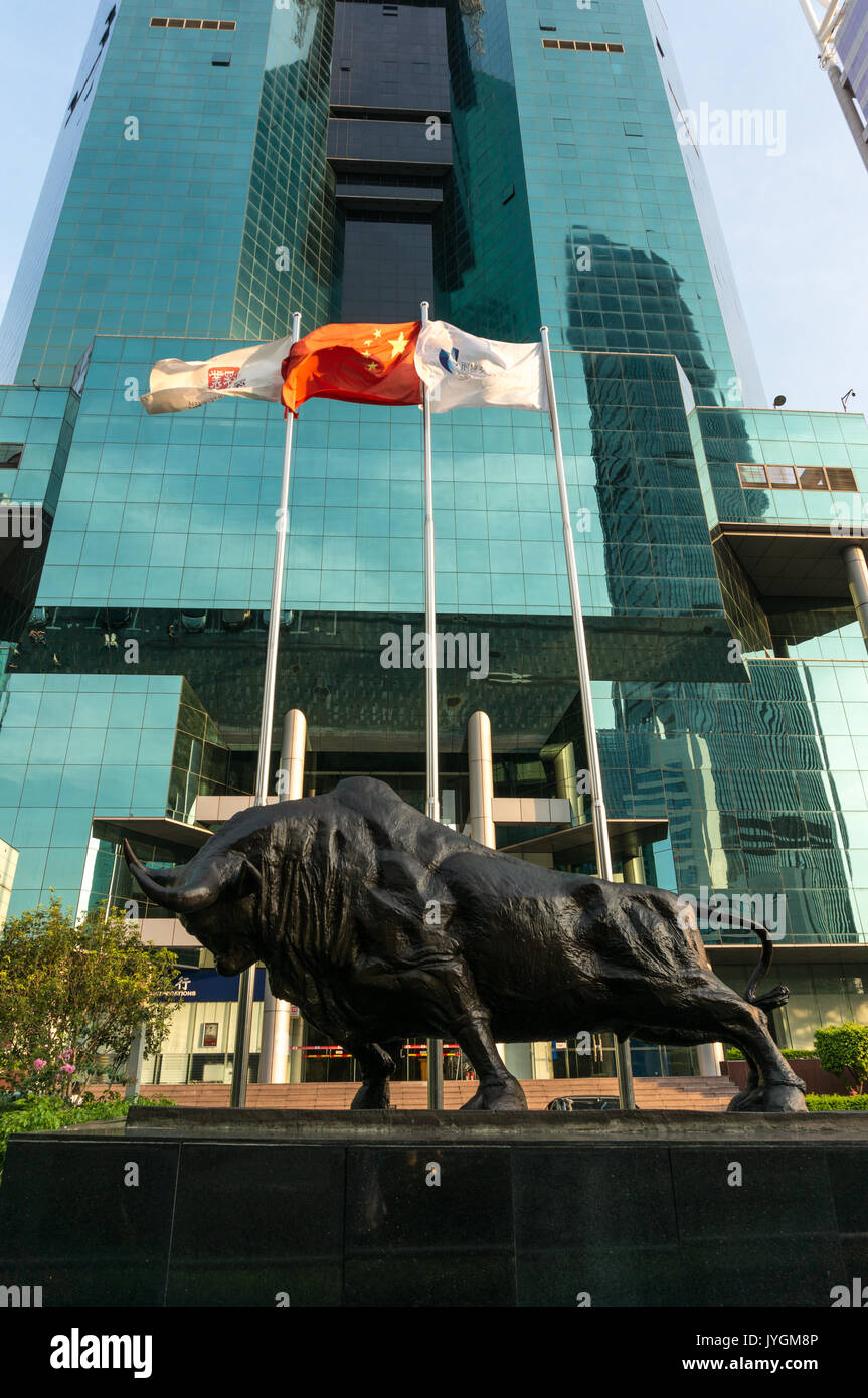 Bull statue china shenzhen stock market building hi-res stock ...