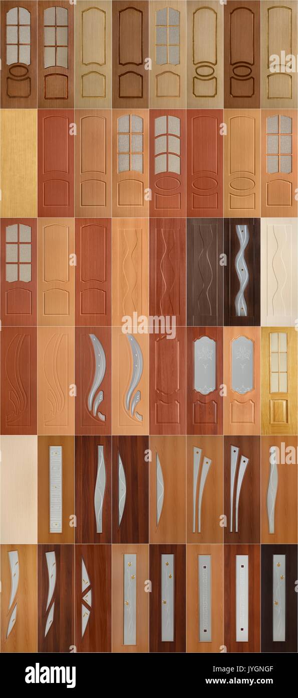 Interior doors collection Stock Photo - Alamy