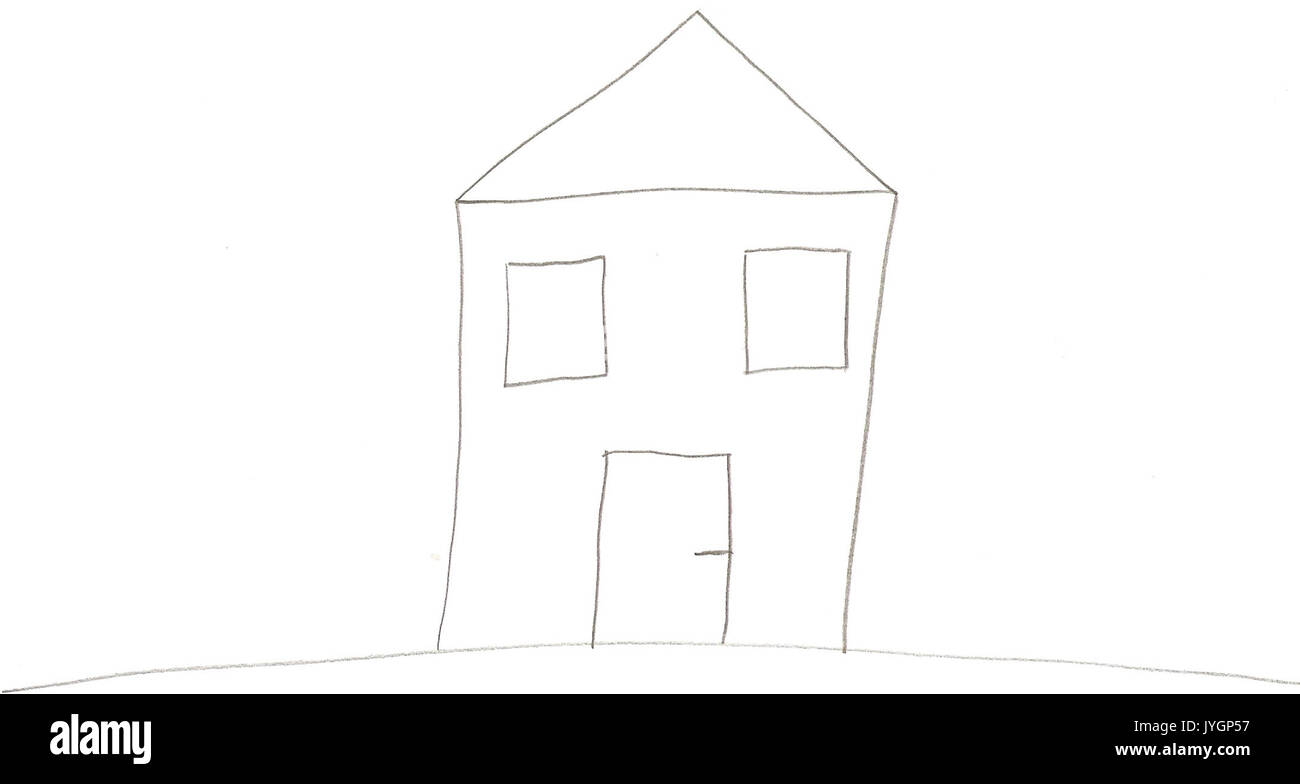 A house illustration for House Tree Person Test Stock Photo - Alamy
