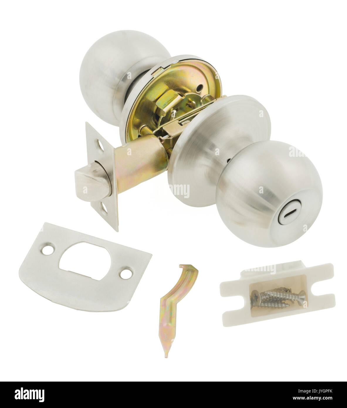 Door Knob assembly on White Background Stock Photo - Alamy