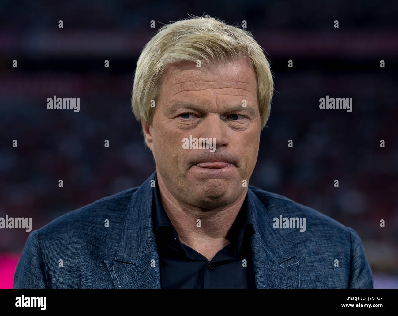 The former soccer player Oliver Kahn arrives at the stadium before the ...
