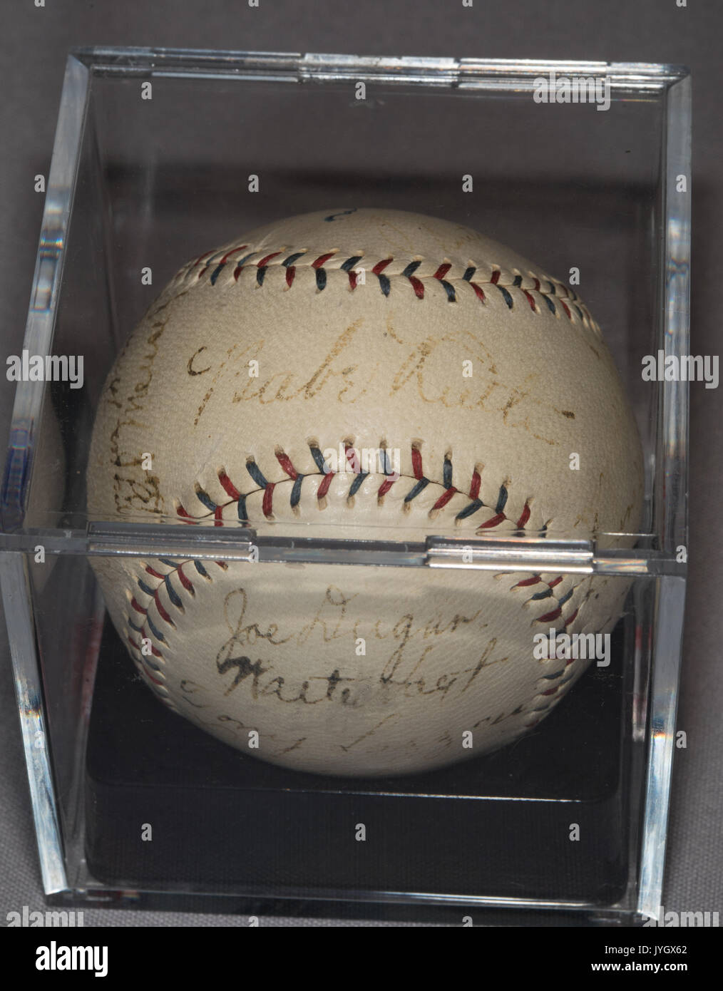A rare baseball signed by Babe Ruth and other members of the 1927 N.Y ...