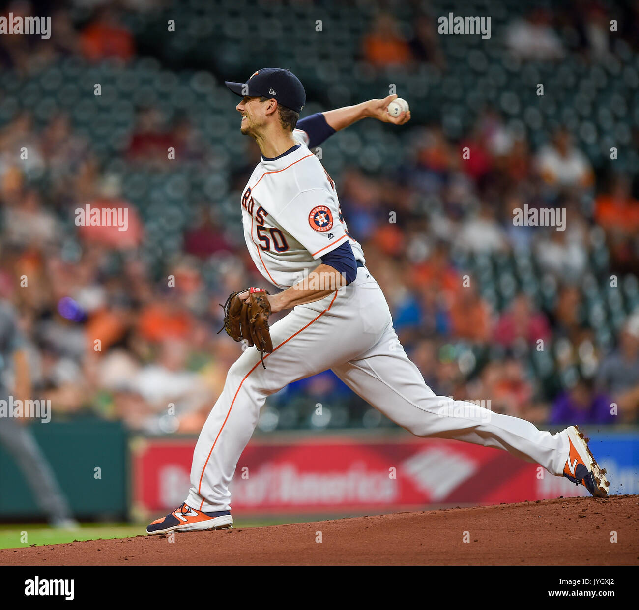 August 16, 2017: Houston Astros starting pitcher Charlie Morton (50 ...