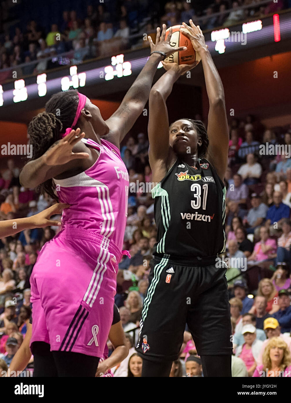 Uncasville, Connecticut, USA. 18 August, 2017. New York Liberty center ...
