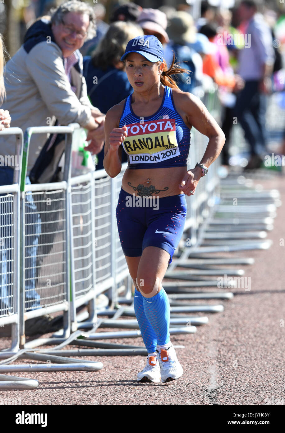 Susan Randall (USA) competes in the women's 50km race walk in the 50km ...