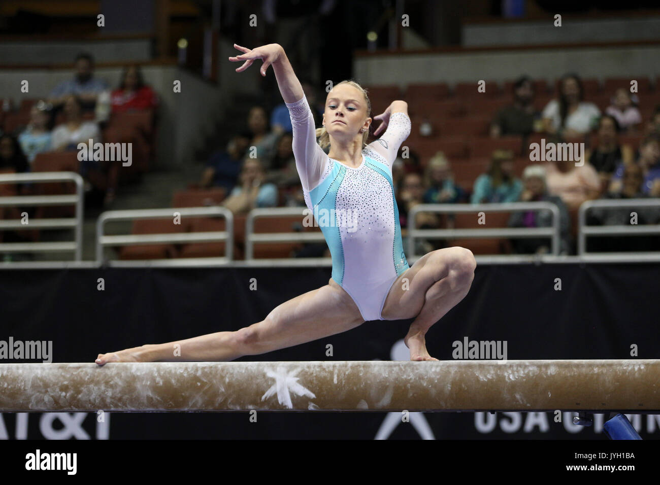August 18, 2017: Gymnast Riley McCusker competes on the first day of ...