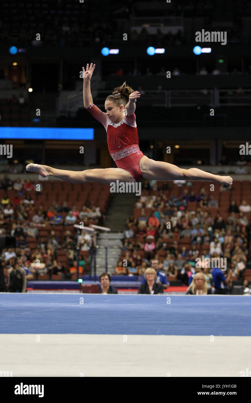 August 18, 2017: Gymnast Ragan Smith competes on the first day of the ...