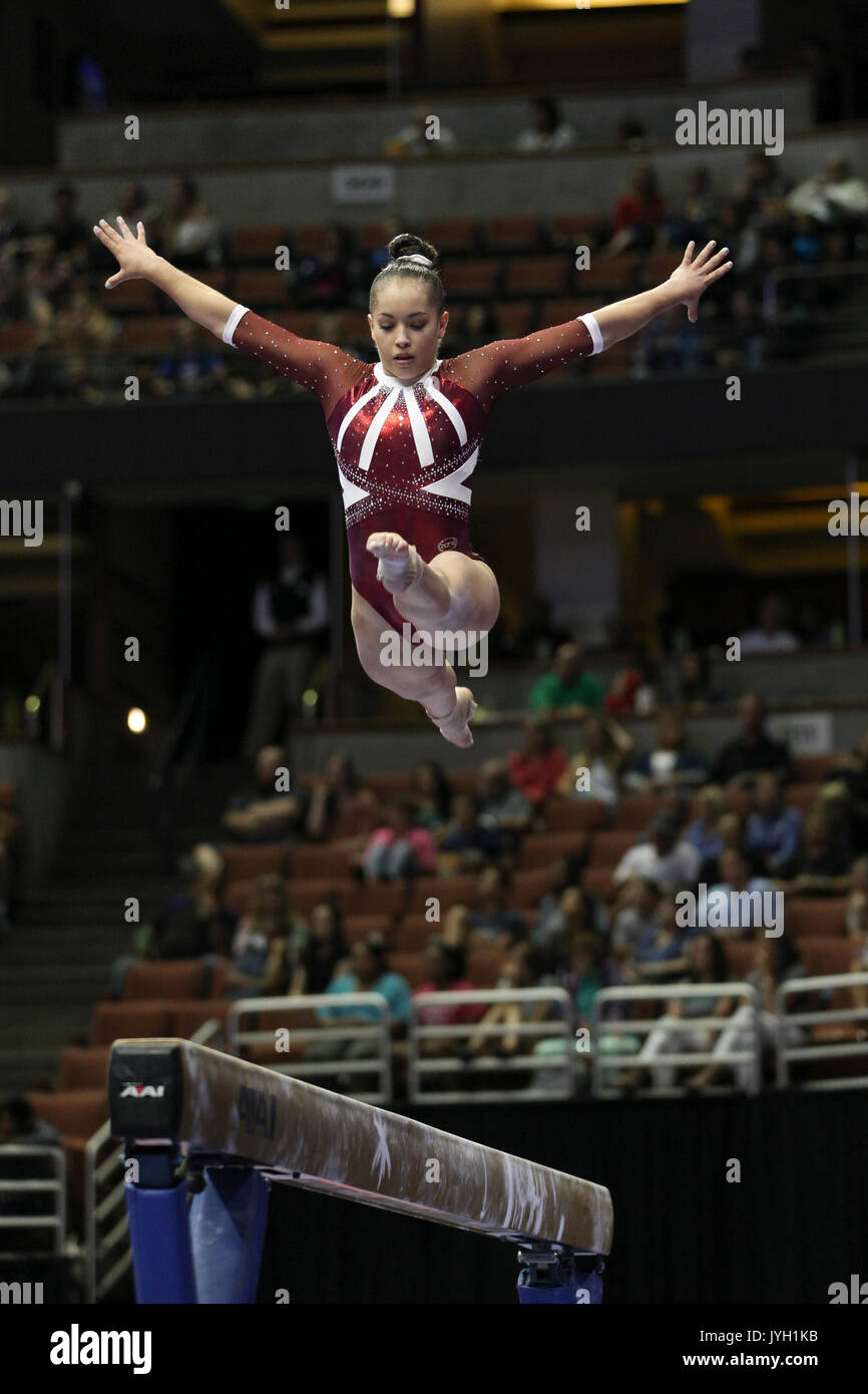August 18, 2017: Gymnast Ragan Smith competes on the first day of the ...