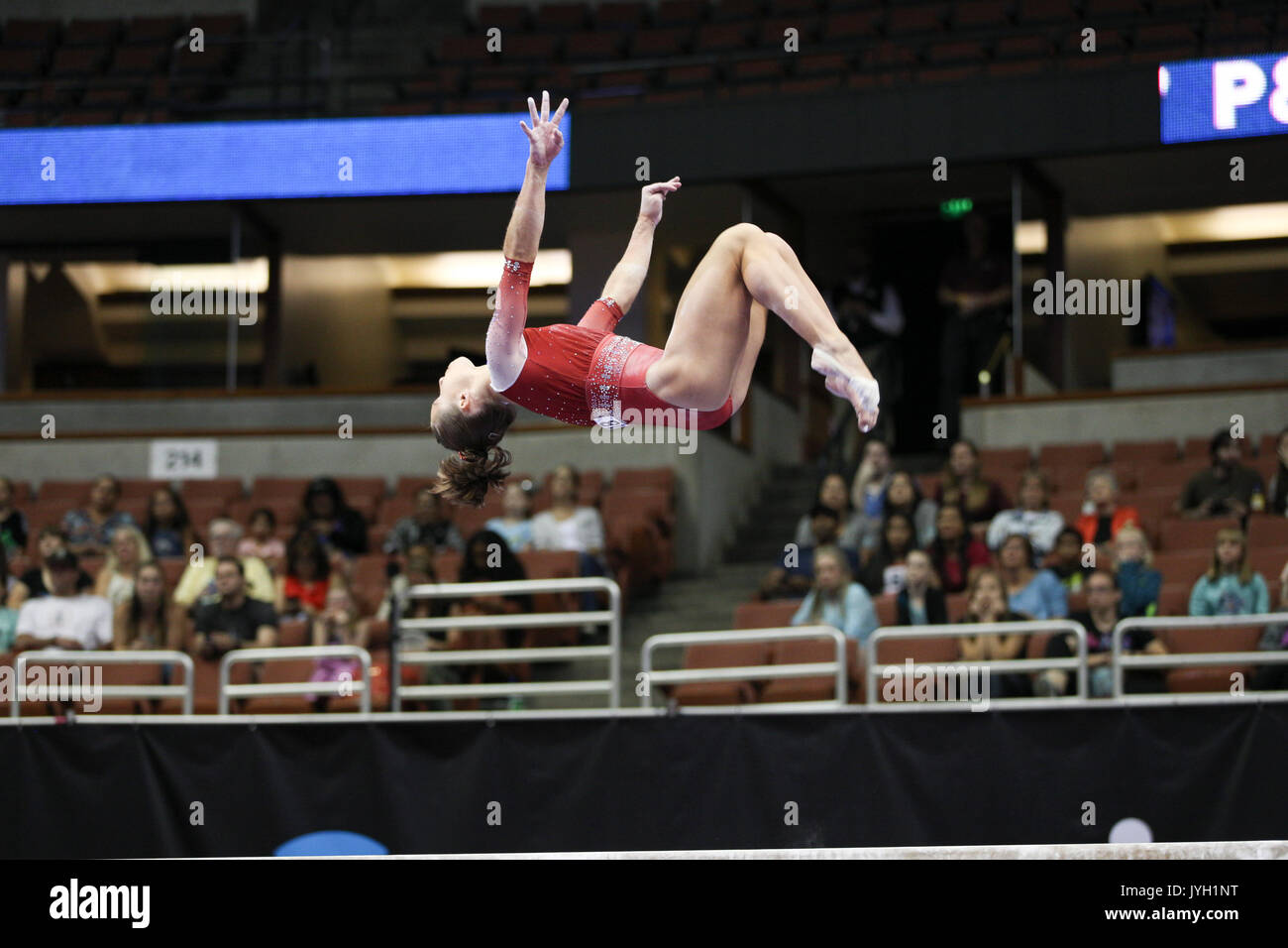 August 18, 2017: Gymnast Ragan Smith competes on the first day of the ...