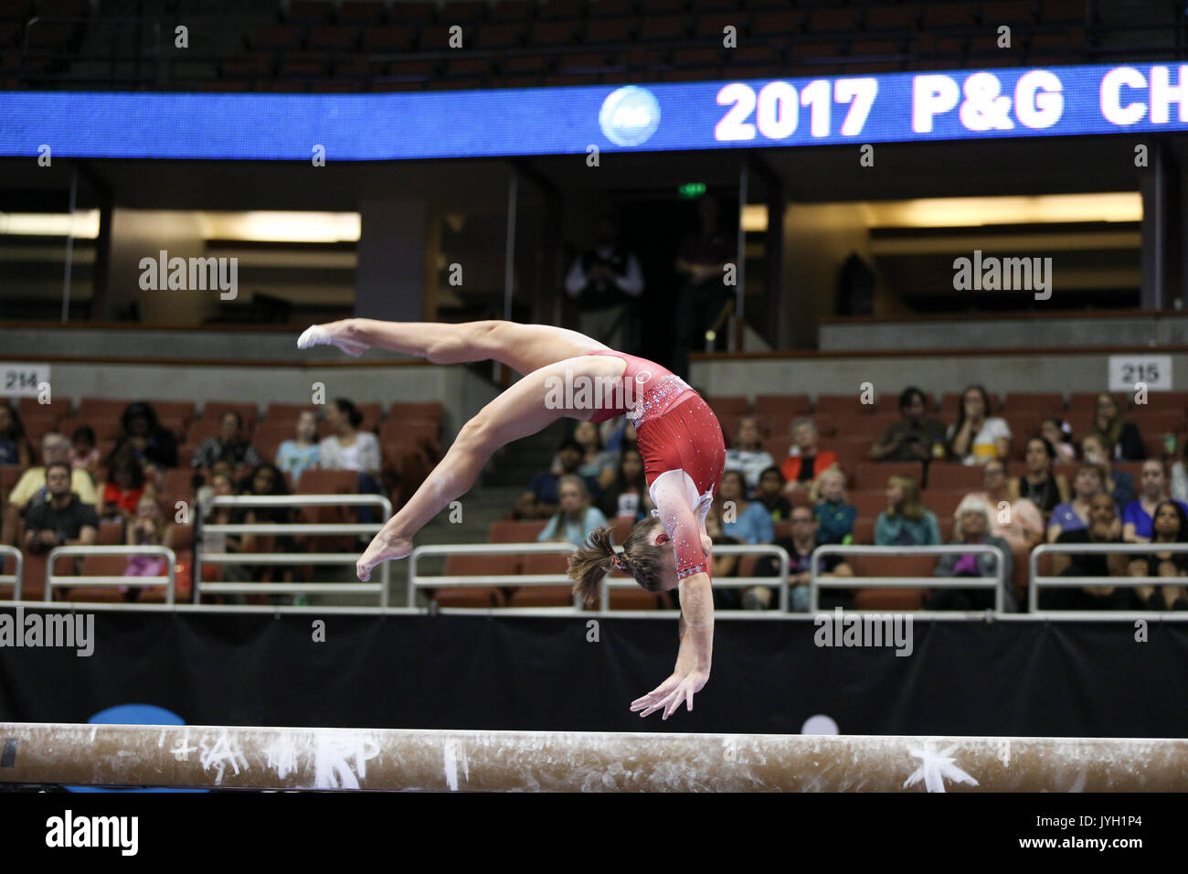 August 18, 2017: Gymnast Ragan Smith competes on the first day of the ...