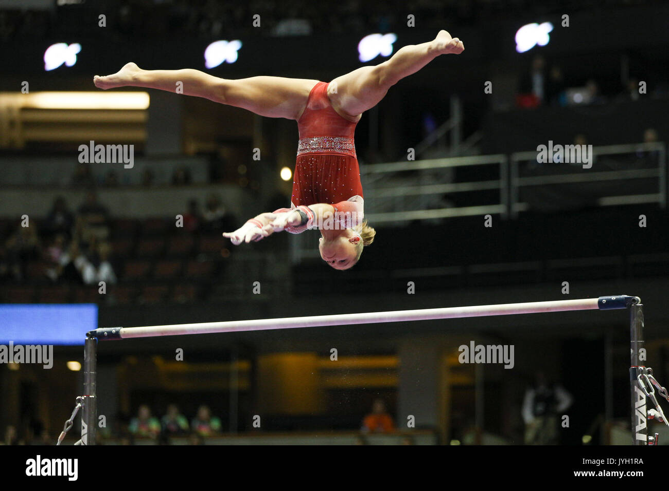 August 18, 2017: Gymnast Ragan Smith competes on the first day of the ...