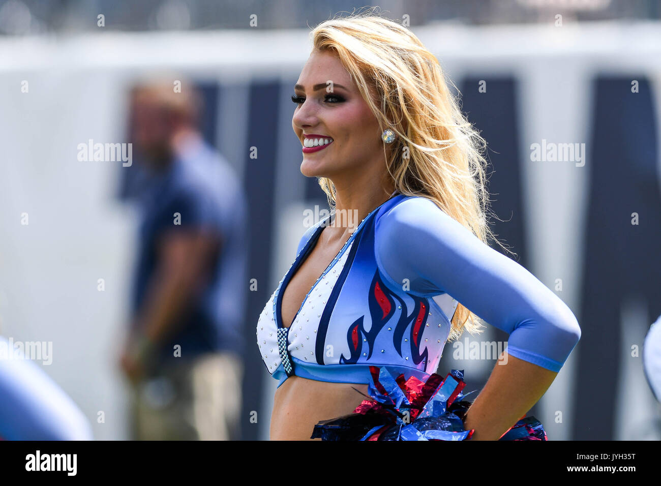 August 19, 2017: Tennessee Titans cheerleaders during an NFL pre-season ...