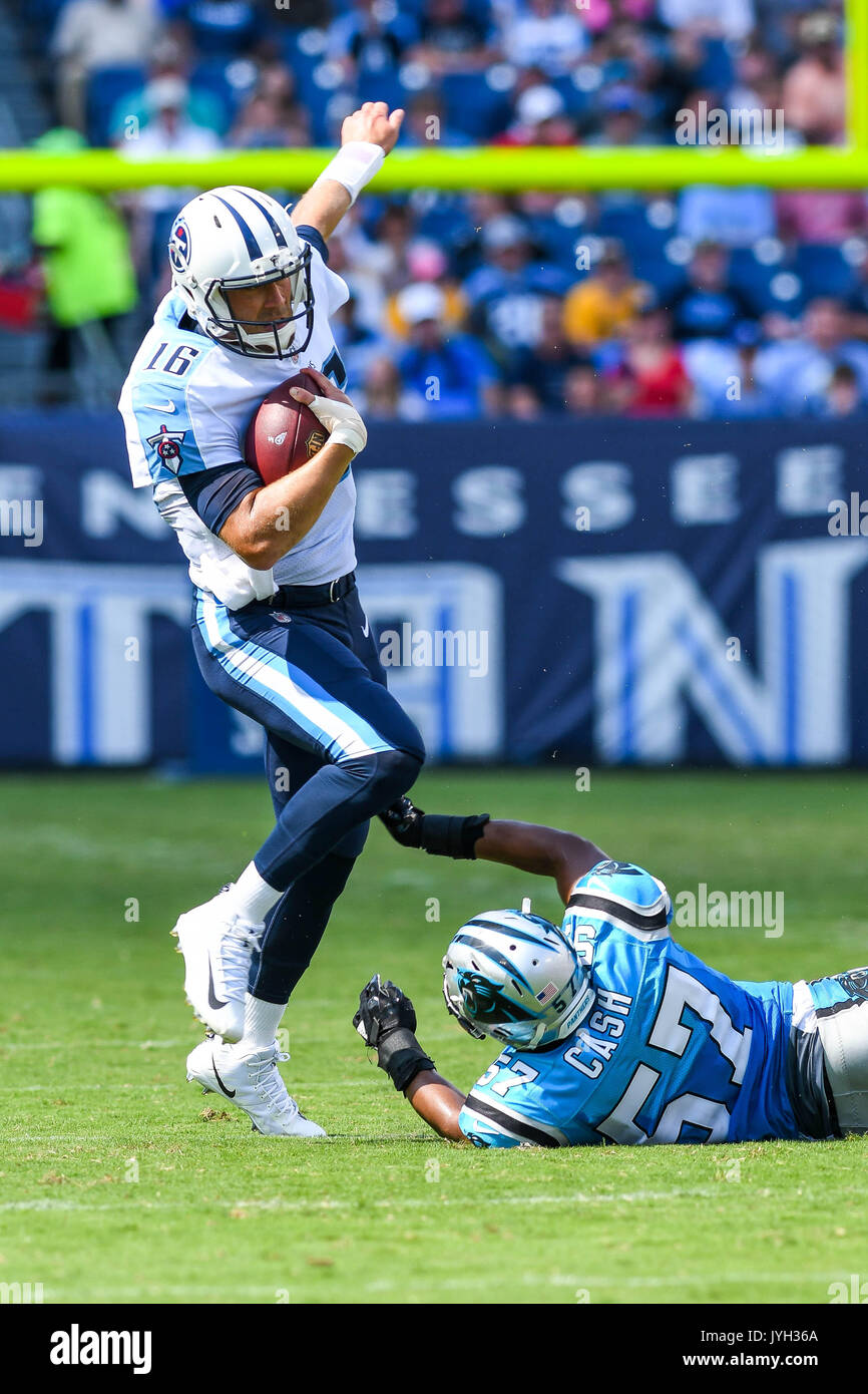 August 19, 2017: Carolina Panthers linebacker Jeremy Cash (57) tries to ...