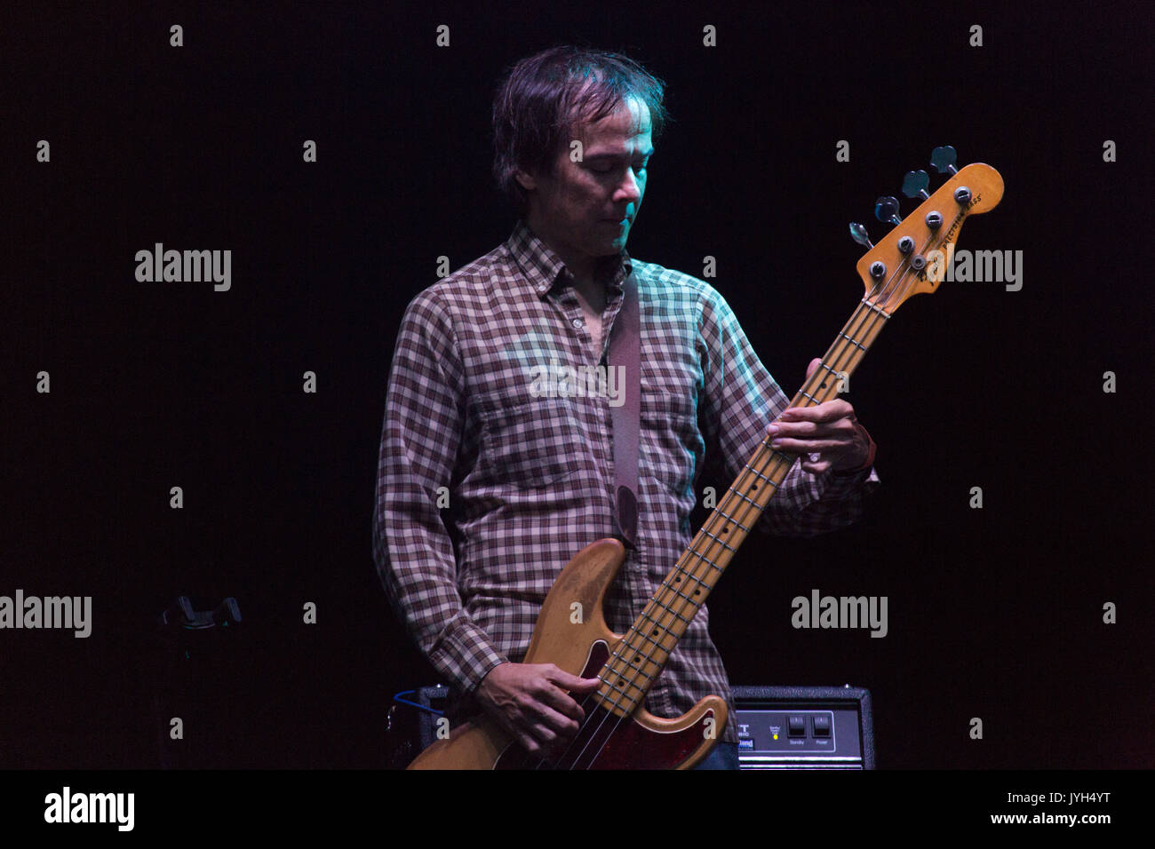 LAMBCHOP, CONCERT, 2017: Matt Swanson bass player of alt Country legends LAMBCHOP play the ...