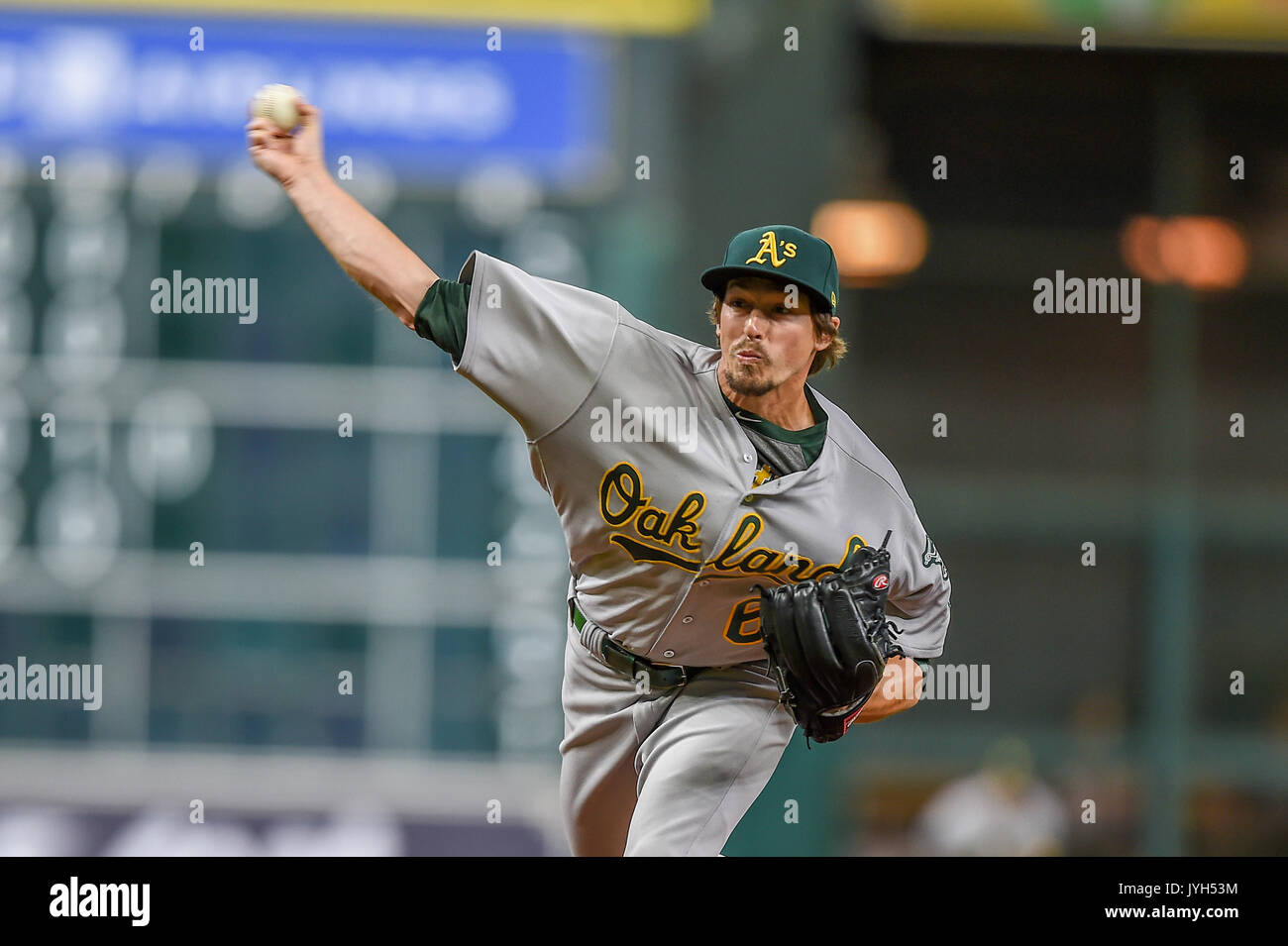 August 19, 2017: Oakland Athletics relief pitcher Ryan Dull (66) in ...