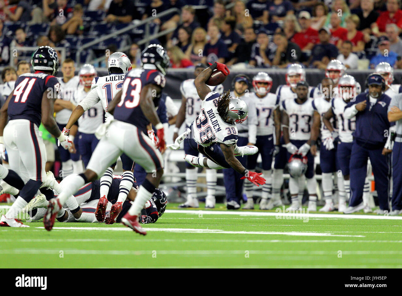 Houston, Texas, USA. 19th Aug, 2017. New England Patriots running back ...