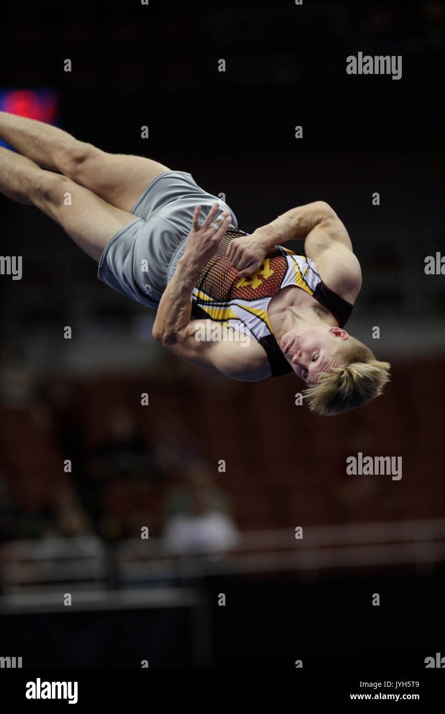 Anaheim, California, USA. 19th Aug, 2017. Gymnast Shane Wiskus competes ...